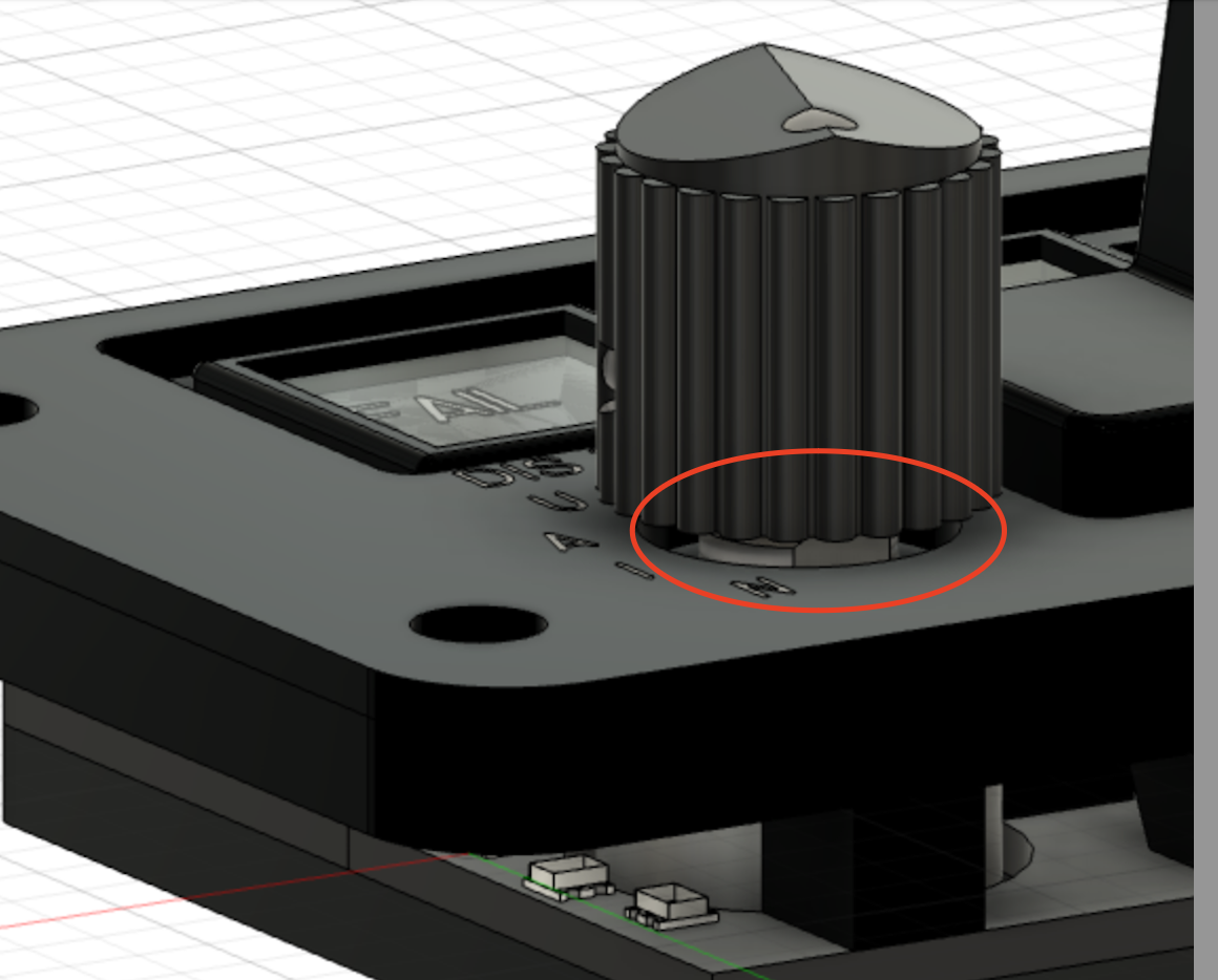 RWR control: rotary switch nut missing, legend plate cutout too small ...