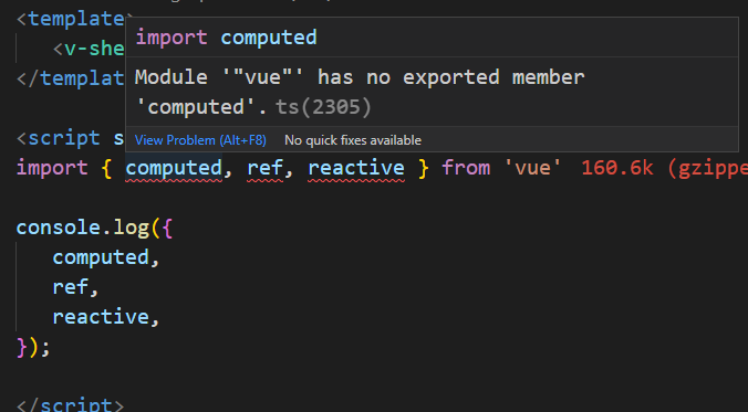 TypeScript error "Module vue has no exported..." for composition API · Issue #8400 · vuejs/core ...