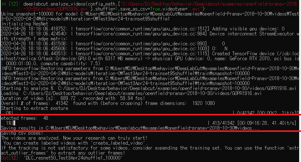 my deeplabcut.analyze_video finish faster then expected · Issue #664 ...