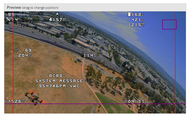 INav OSD elements rendered non-center using Walksnail Avatar (4:3 mode - Skyzone o30 goggles ...