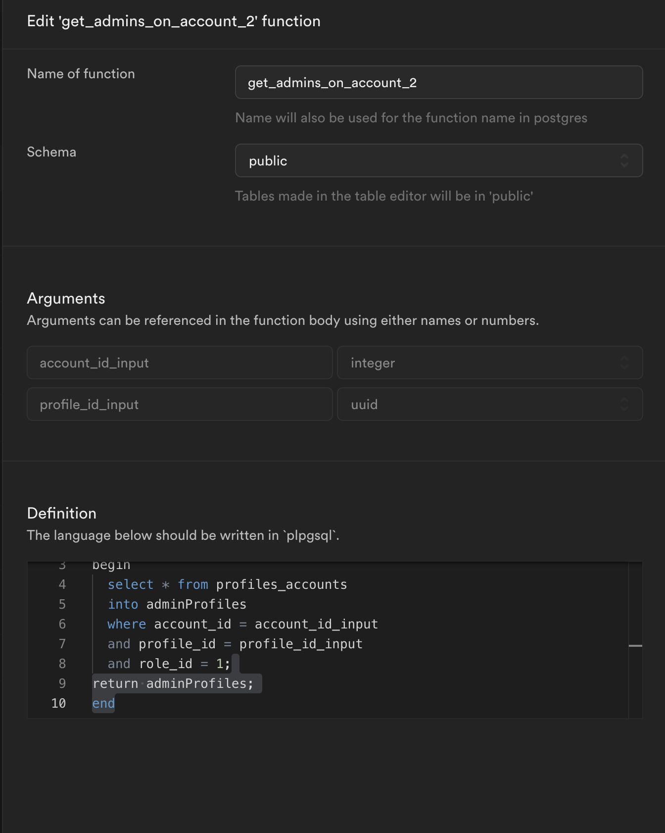 DB Function does not exist? Even though I can call directly from SQL Editor? · supabase ...