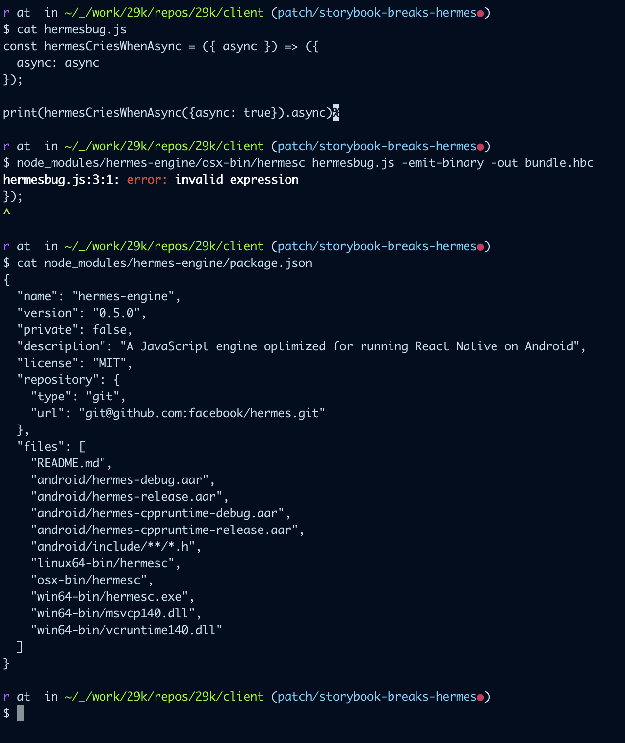 async await keywords silently fails · Issue #398 · facebook/hermes · GitHub