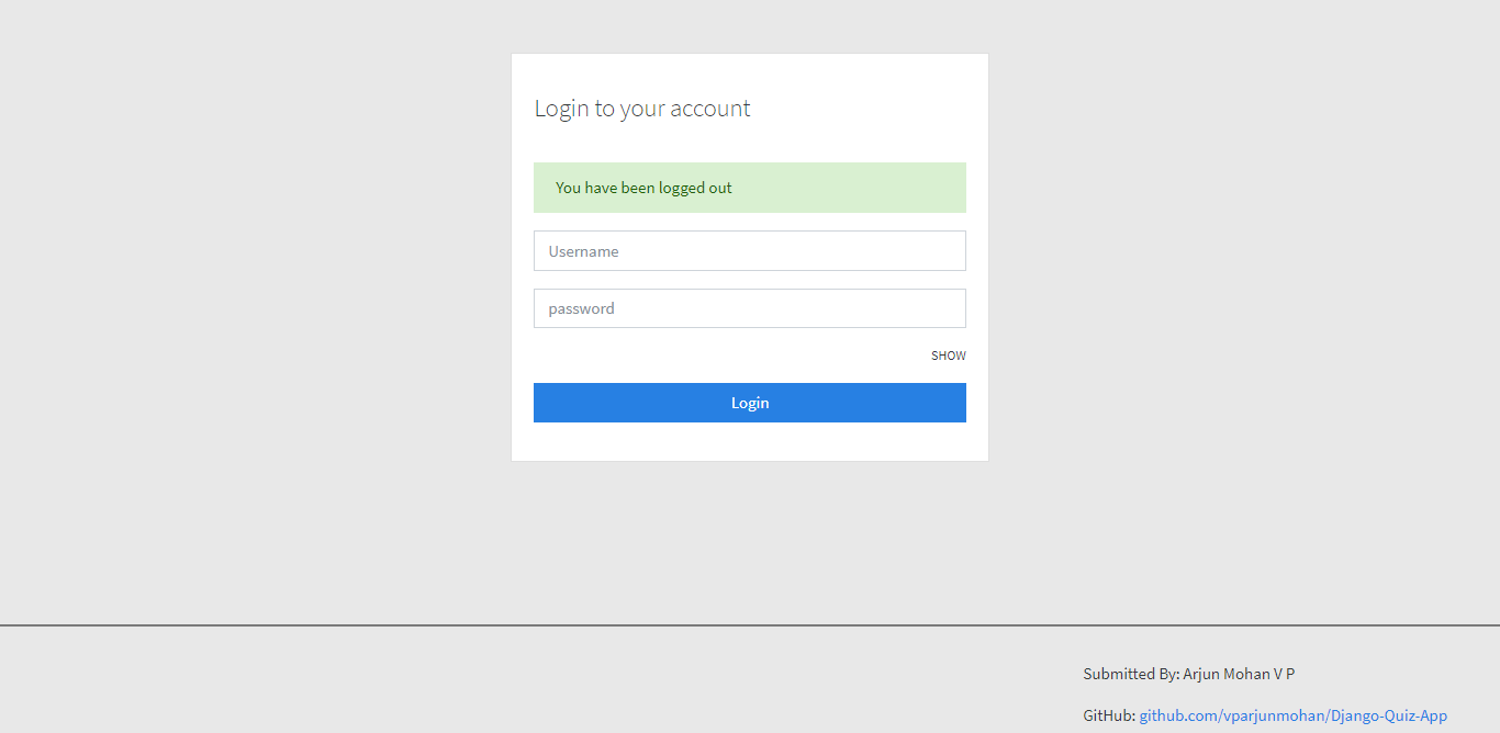 GitHub - sureshmelvinsigera/Django-Quiz-App: A Quiz web app using ...