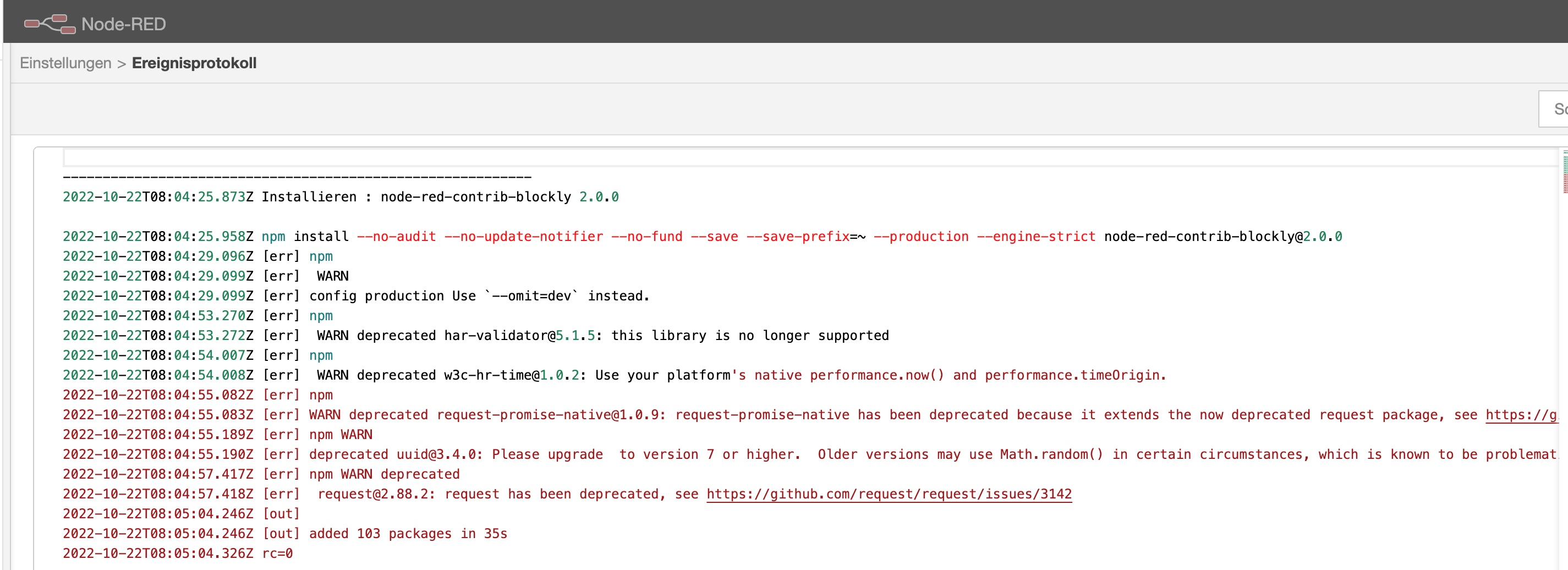 Editor Problems with Nodered under Homeassistant · Issue #1470 · hassio-addons/addon-node-red ...