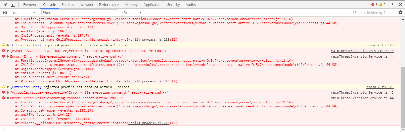 Debug Adapter Process Has Terminated Unexpectedly · Issue 616 · Microsoft Vscode React Native