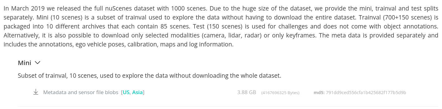 About Download the Dataset · Issue #711 · nutonomy/nuscenes-devkit · GitHub