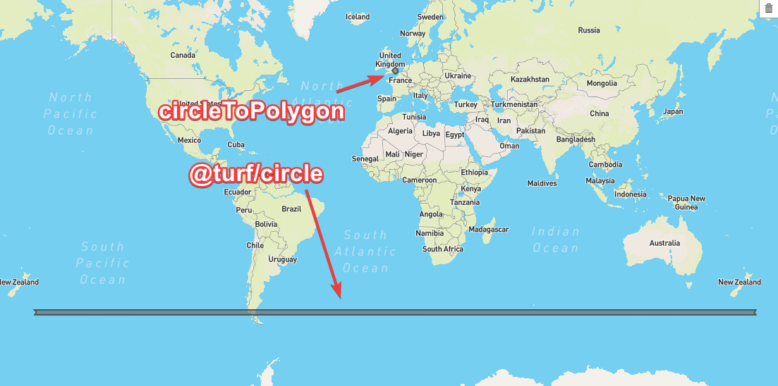 Turf's circle generation appears to generate a completely wrong circle when no units are ...