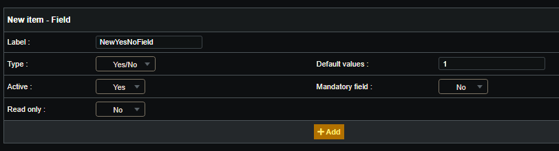 Default value of "yes/no" field type · Issue #451 · pluginsGLPI/fields · GitHub