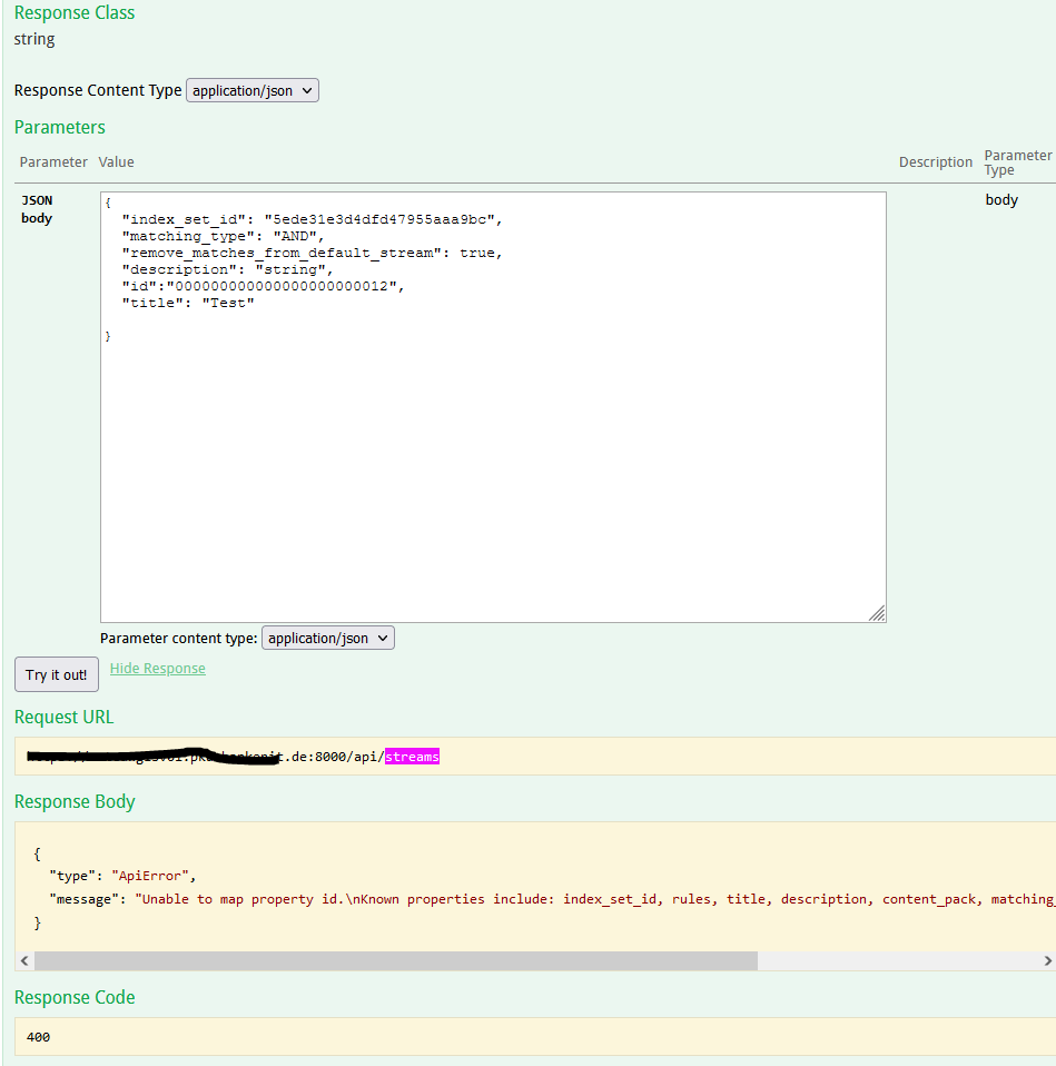 Graylog REST API is inconsistent for 'id' field creating from endpoint · Issue #12373 · Graylog2 ...