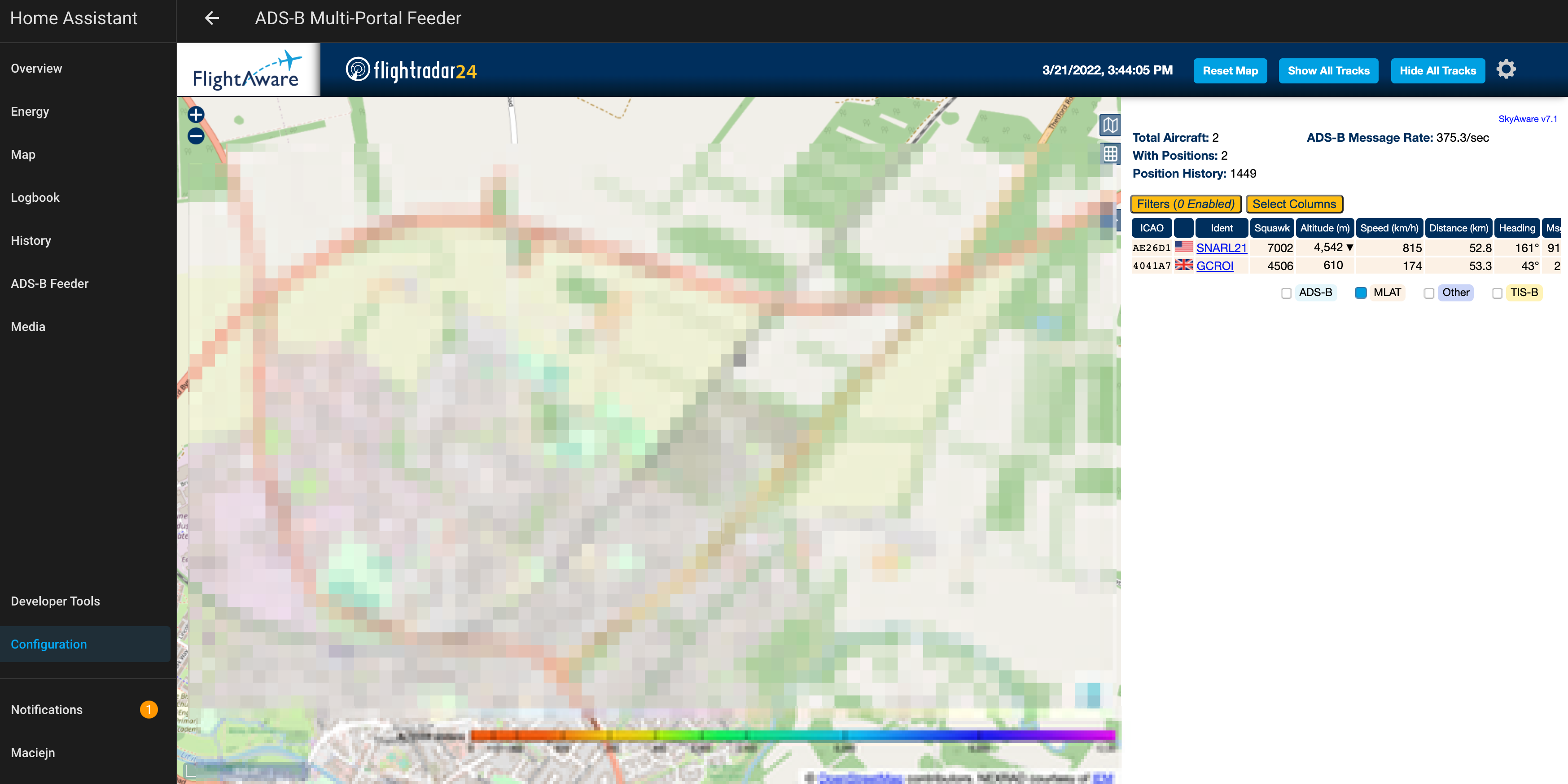 GPS Location in Flight Aware. · Issue #69 · MaxWinterstein/homeassistant-addons · GitHub