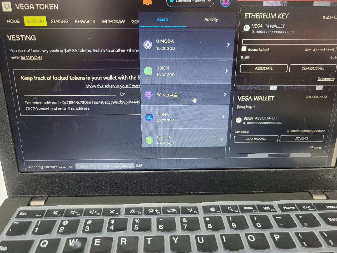 Delay between token claim/credit and token site knowing about it · Issue #1935 · vegaprotocol ...