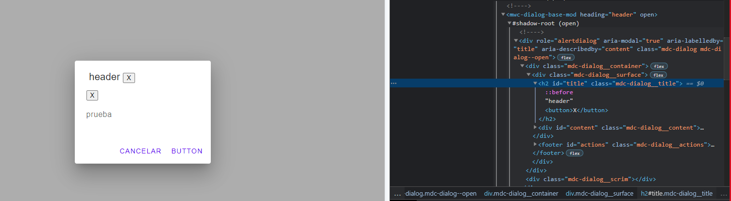 Ability to customize mwc-dialog's heading · Issue #675 · material-components/material-web · GitHub