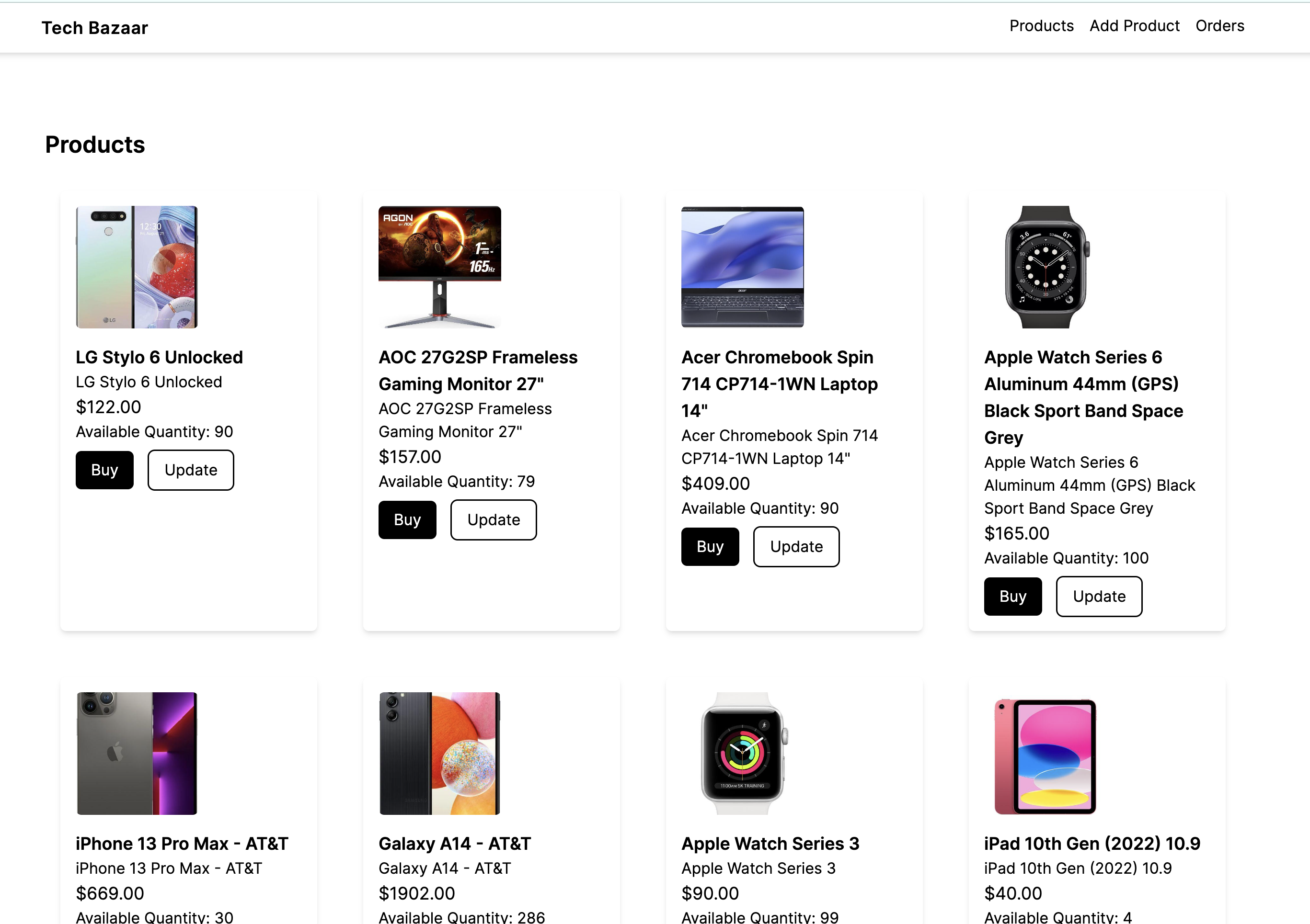GitHub - hitpoint6/tech-bazaar: An online marketplace to buy and sell ...