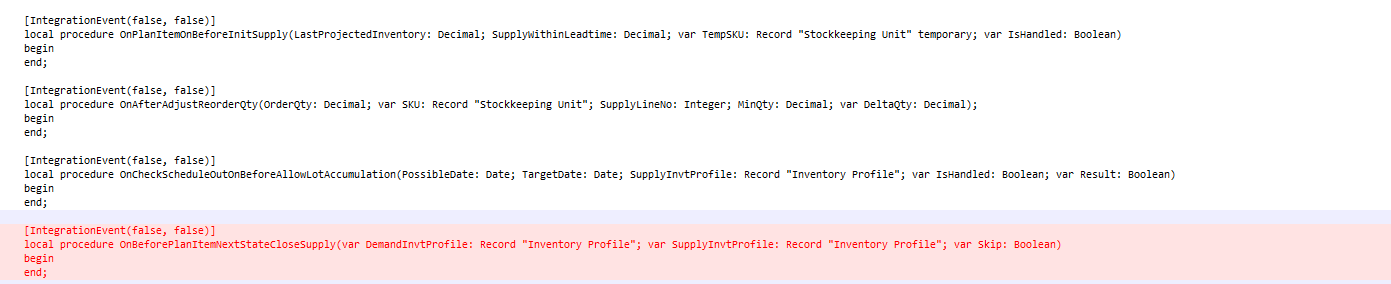 [Event Request] - Codeunit 99000854 "Inventory Profile Offsetting" - procedure ...
