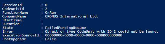 NAVDataUpgrade failed with "Object of type CodeUnit with ID 2 could not be found." · Issue #5813 ...