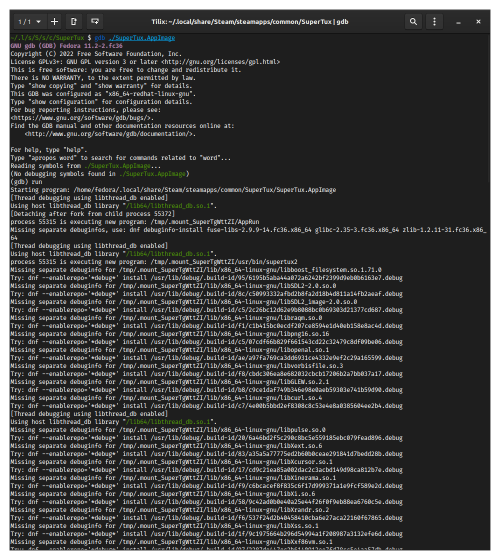 SuperTux not opening on Fedora 36 · Issue #2160 · SuperTux/supertux · GitHub
