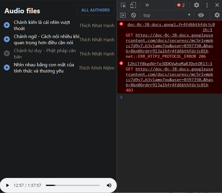 Player stop playing after a while using Google Drive audio file · Issue #1167 · cookpete/react ...