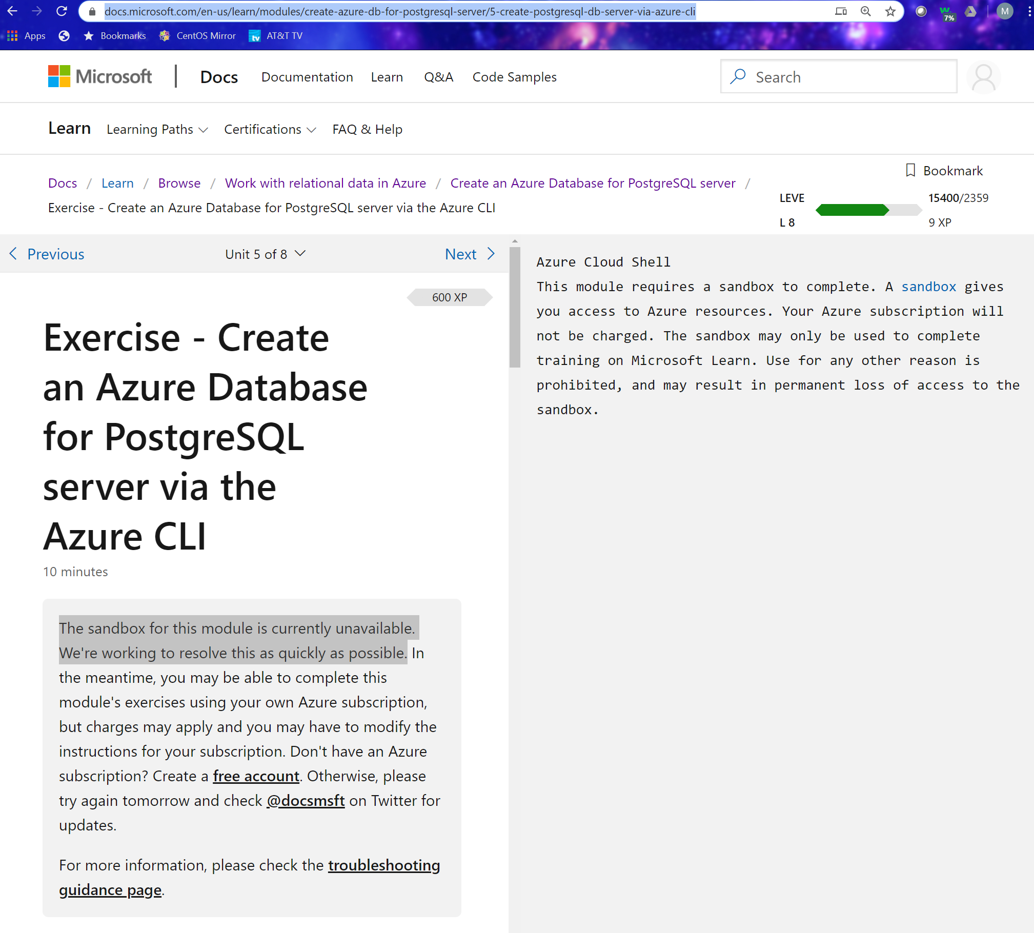 Microsoft Learn: Sandbox unavailable · Issue #2644 · MicrosoftDocs/feedback · GitHub