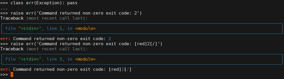 [REQUEST] Markup in traceback · Issue #226 · Textualize/rich · GitHub