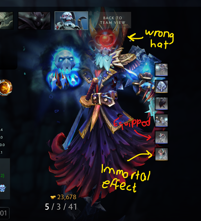 Immortal Item Ability Effect Swap Causes Incorrect Post Game Loadouts · Issue 6540