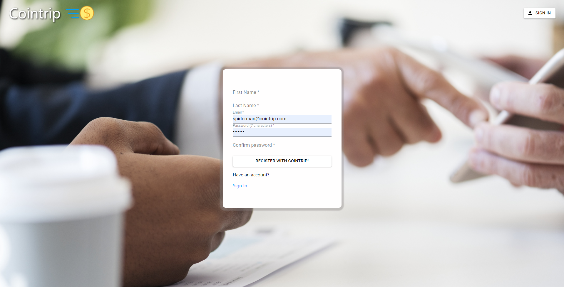 GitHub - Cawde/cointrip-react