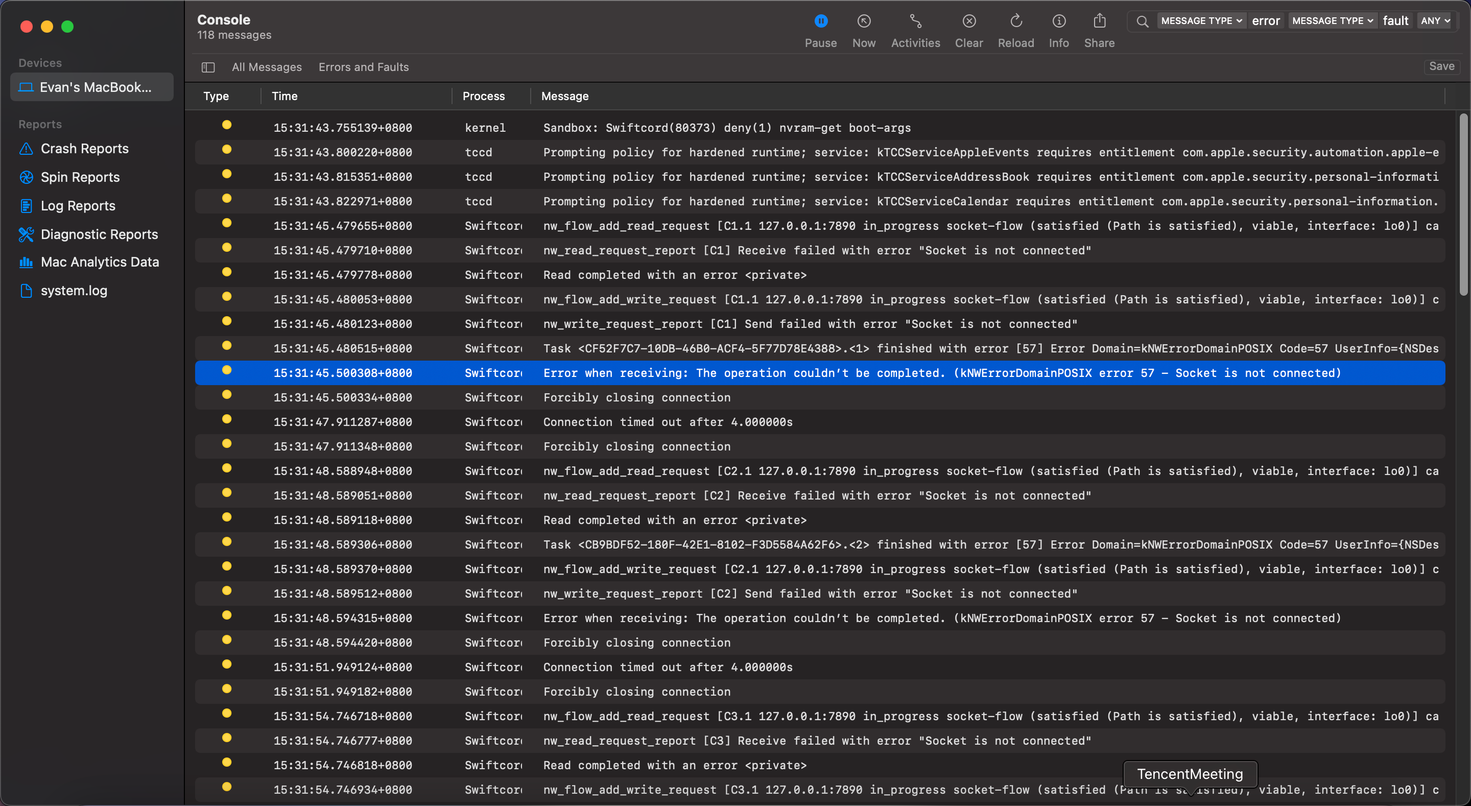 Stuck on "Establishing Gateway connection" · Issue #12 · SwiftcordApp/Swiftcord · GitHub