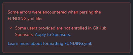 [BUG] - FUNDING.yml: Invalid GitHub Sponsors user · Issue #523 · alefragnani/vscode-project ...