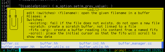 Display metavars for command arguments in input bar · Issue #55 · qutebrowser/qutebrowser · GitHub