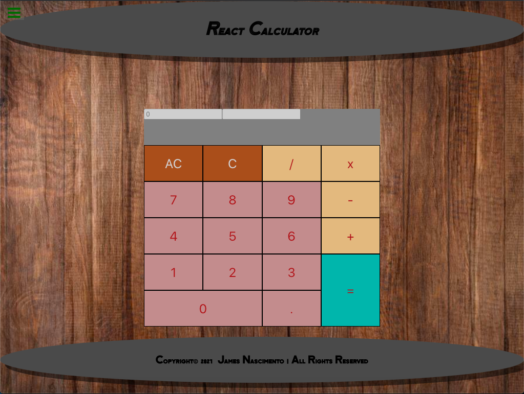 GitHub - jamesnascimento1994/javascript-calculator