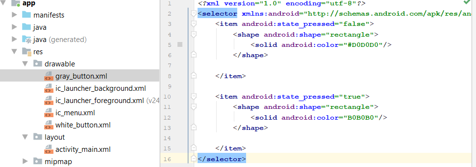 Tạo hiệu ứng nhấn nút cho button trong android sử dụng cho button ta sẽ ...