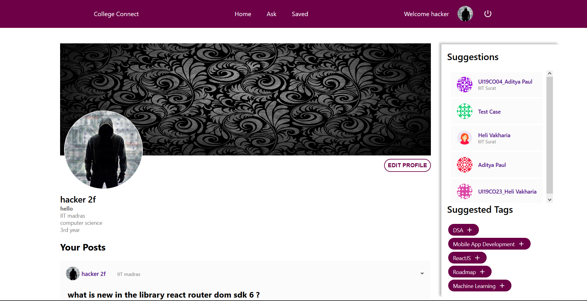 GitHub - adityapaul18/CollegeConnect: online platform for juniors and seniors to connect for ...