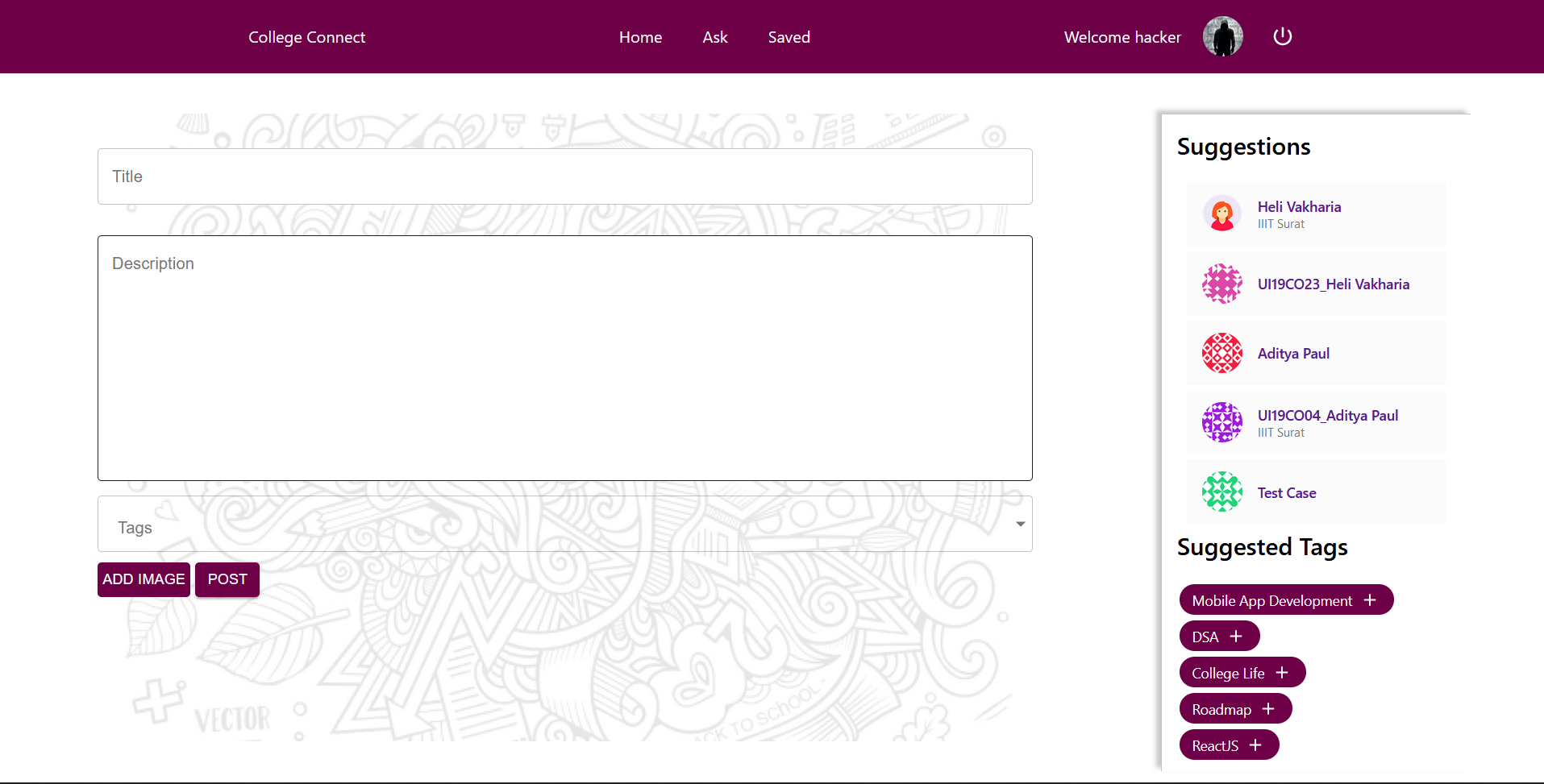 GitHub - adityapaul18/CollegeConnect: online platform for juniors and seniors to connect for ...