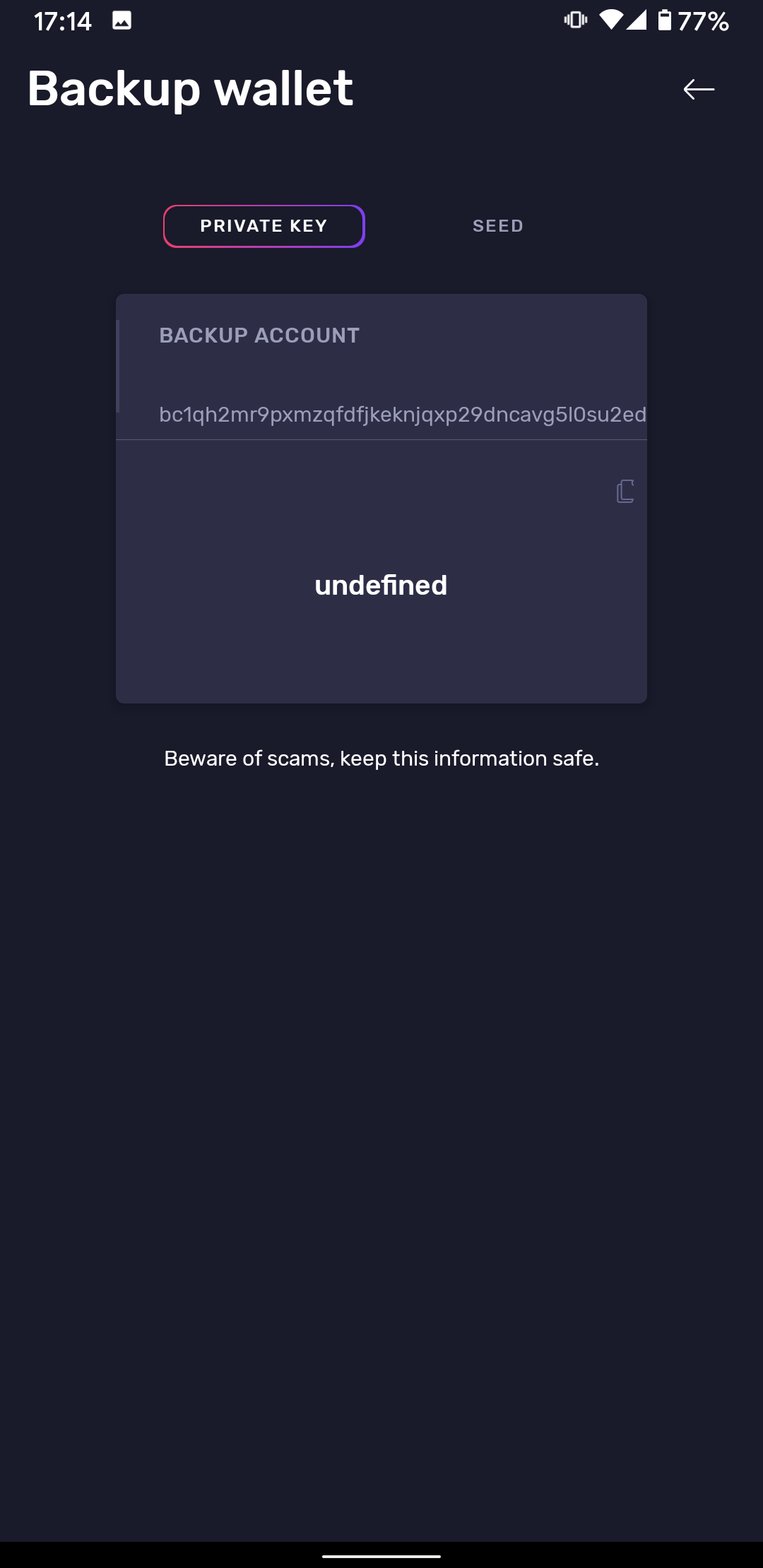Private key not showing up · Issue #2 · klever-io/tronwallet-releases · GitHub