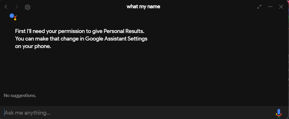 [🐛 Bug]: Personal Answer · Issue #800 · Melvin-Abraham/Google-Assistant-Unofficial-Desktop ...