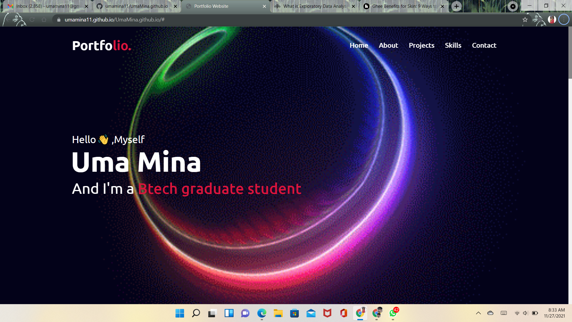 GitHub - umamina11/portfolio-template