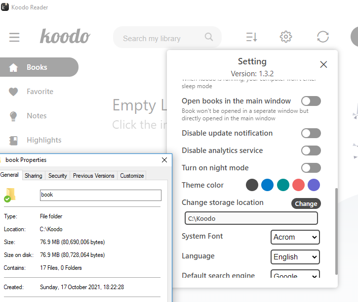 Library not syncing between 2 computers · Issue #238 · koodo-reader/koodo-reader · GitHub