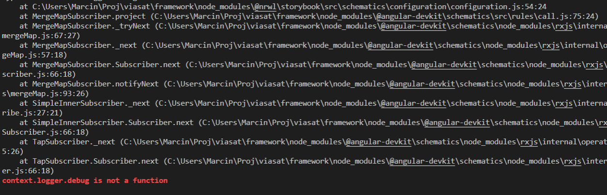 Logger in `wrapAngularDevkitSchematic` not aligned with `@angular/devkit` logger · Issue #4693 ...