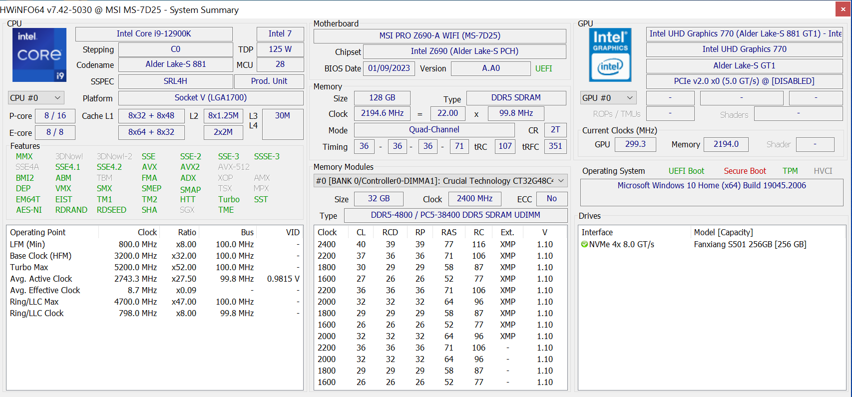 MSI Z690-A WIFI DDR5 test reports and memory timings observations ...