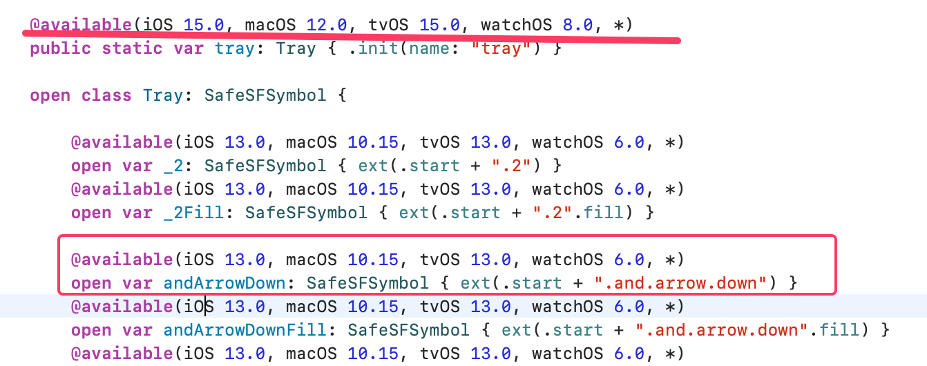 Default symbols are not enclosed via available attribute · Issue #14 · sparrowcode/SafeSFSymbols ...