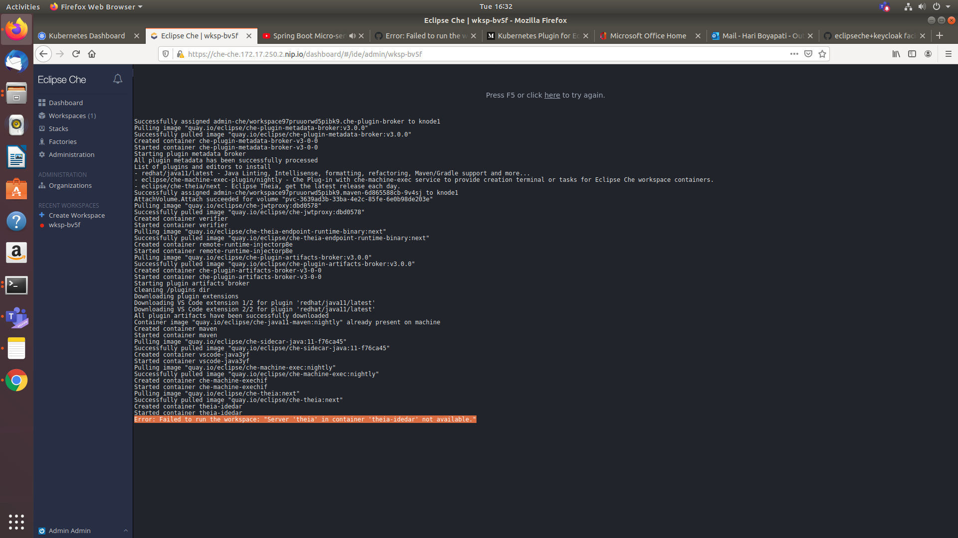 Eclipse Che Issue · Issue 16684 · Eclipse Che Che · Github