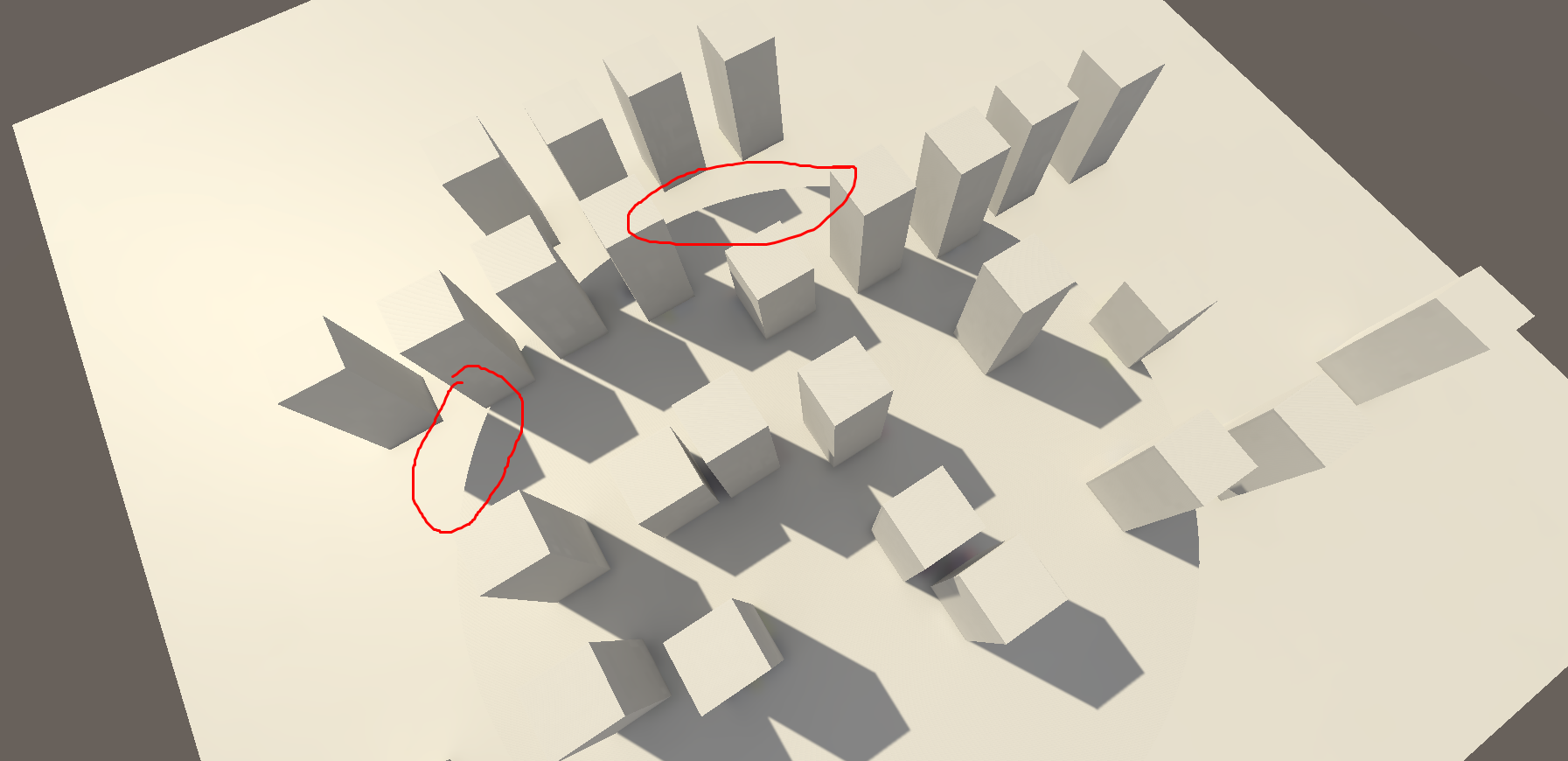 Realtime directional light shadow cascades disappear after baking the lighting in scene · Issue ...
