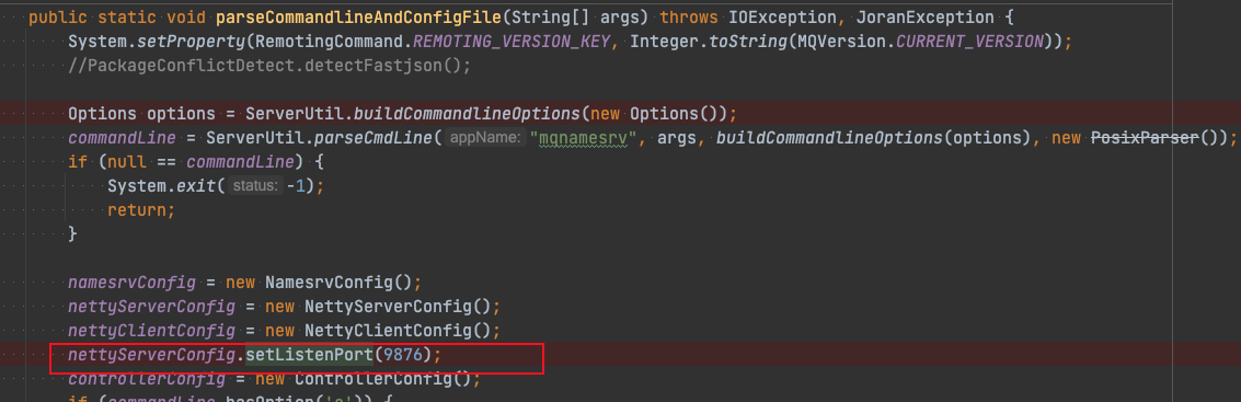 NamesrvStartup code optimize · Issue #4705 · apache/rocketmq · GitHub