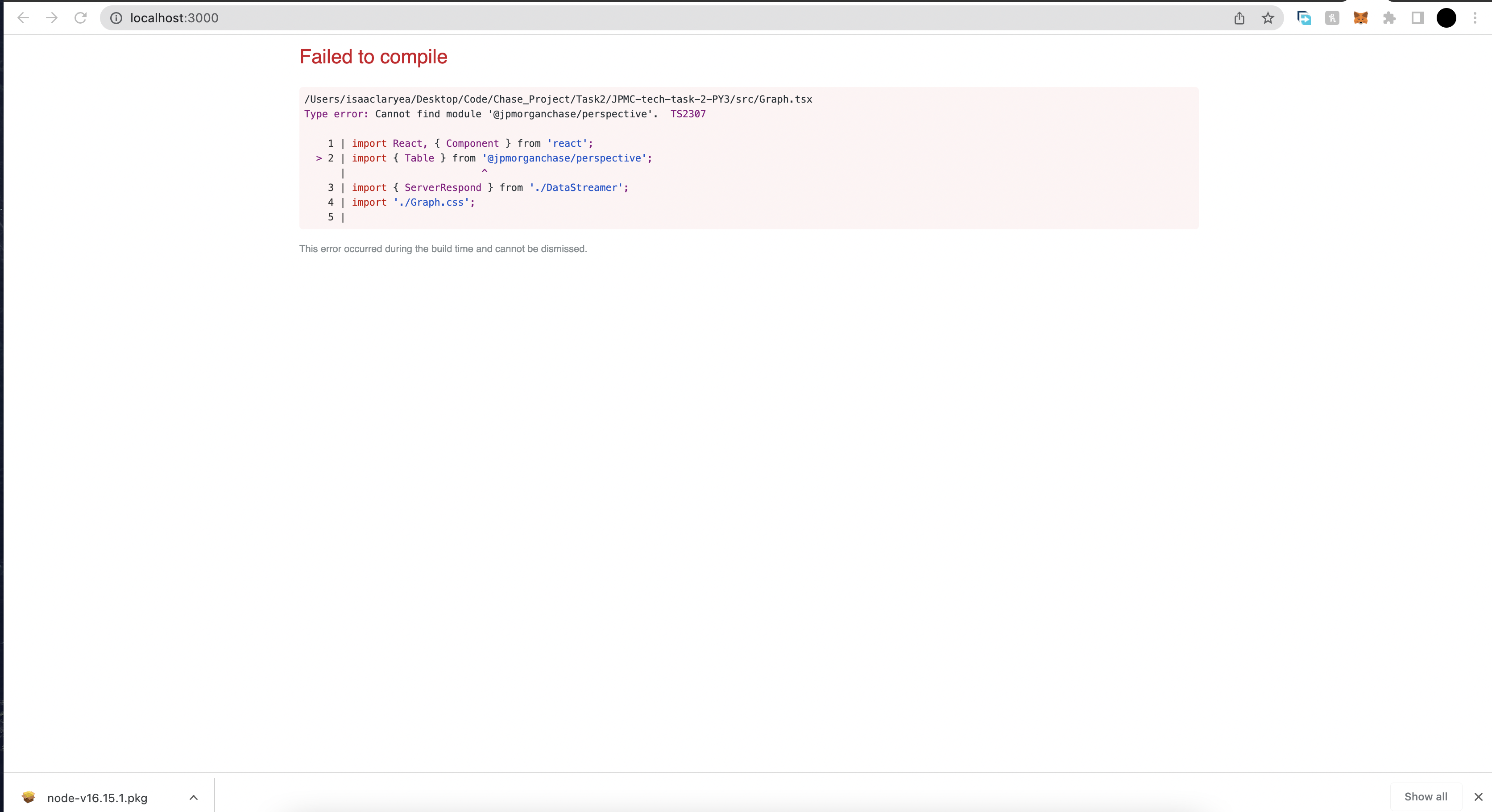 Npm Start · Issue 583 · Insidesherpajpmc Tech Task 2 Py3 · Github