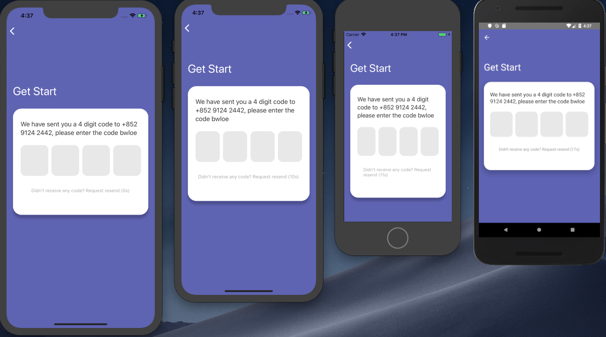 Signup/Login with mobile phone number component part two (verify OTP) · Issue #4 · oursky/react ...