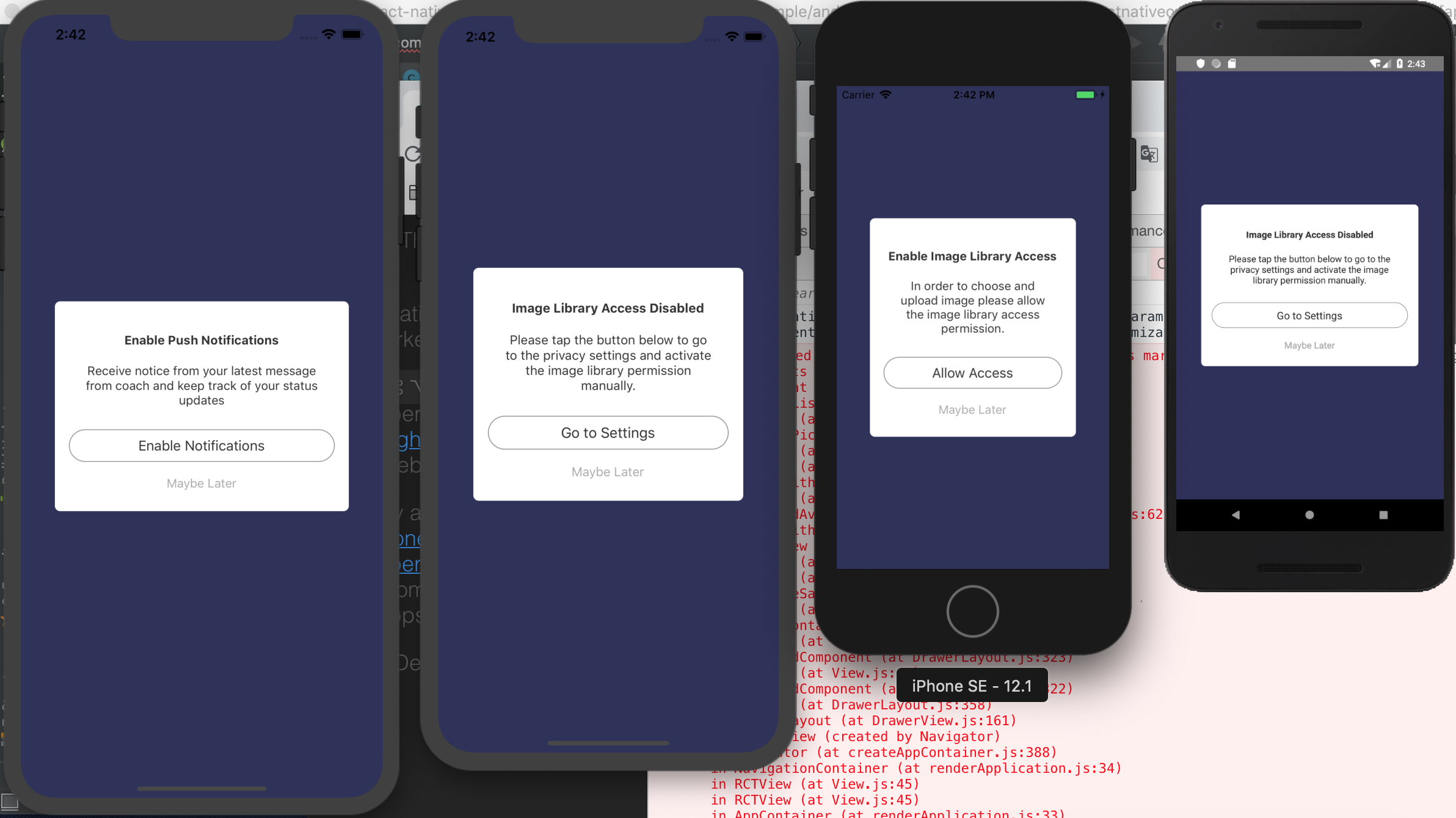 Ask for permission dialog with customize layout component · Issue #6 · oursky/react-native ...