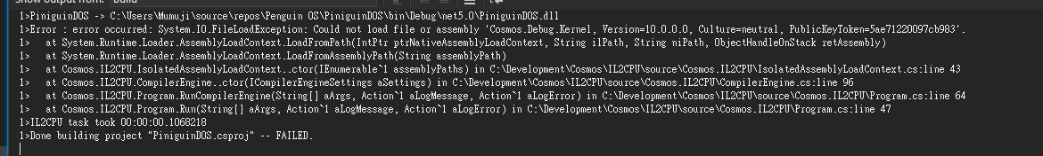 Could not load file or assembly 'Cosmos.Debug.Kernel',Version =10.0.0.0 · Issue #2105 · CosmosOS ...
