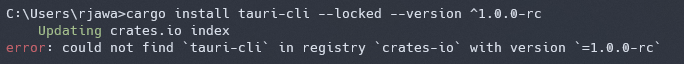 [bug] unable to install tauri-cli · Issue #4068 · tauri-apps/tauri · GitHub