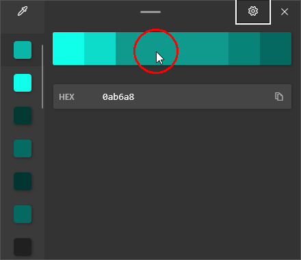 Colorpicker color changes on hover (Not as spec'd by UX concept ...