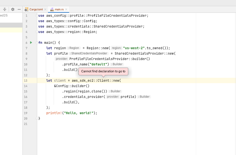 Jump to Definition and Code Completion not working for aws_sdk_ec2::Client · Issue #8201 ...