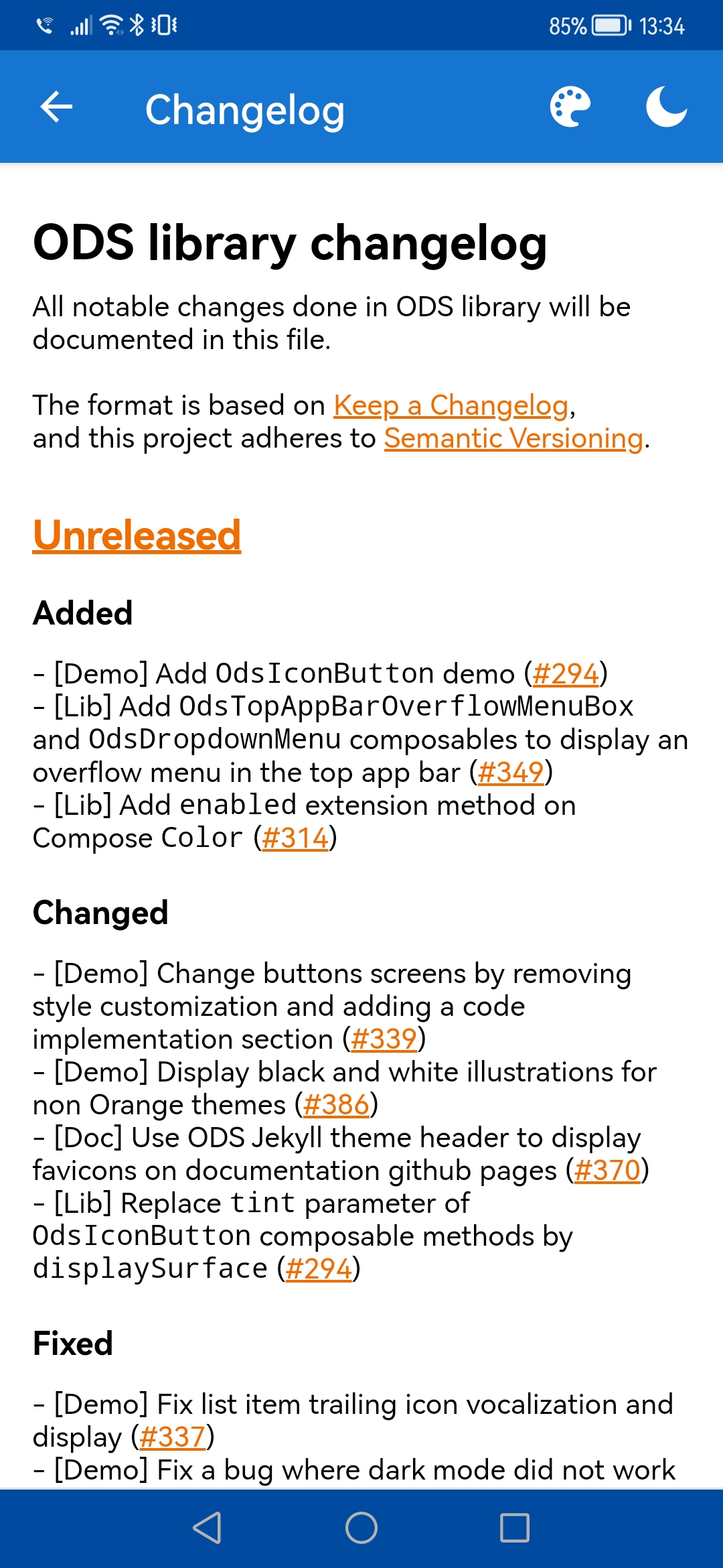 About Second Level Screens Link In Other Theme · Issue 390 · Orange Opensource Ods Android